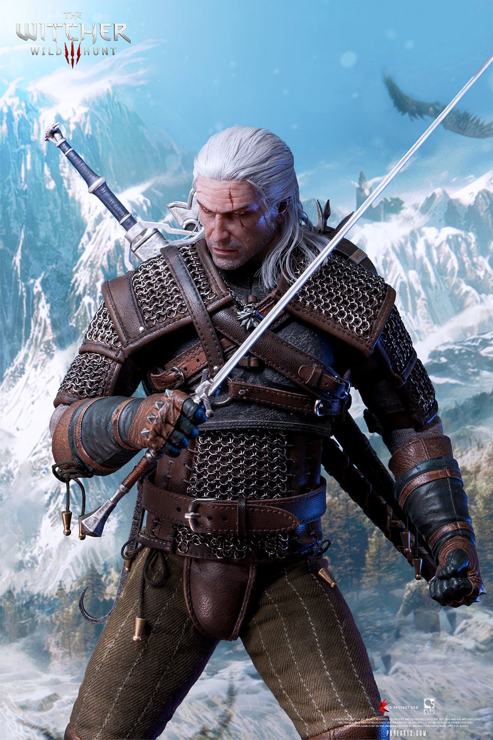 The Witcher 3: Wild Hunt Geralt of Rivia Sixth Scale Figure by PureArts ...