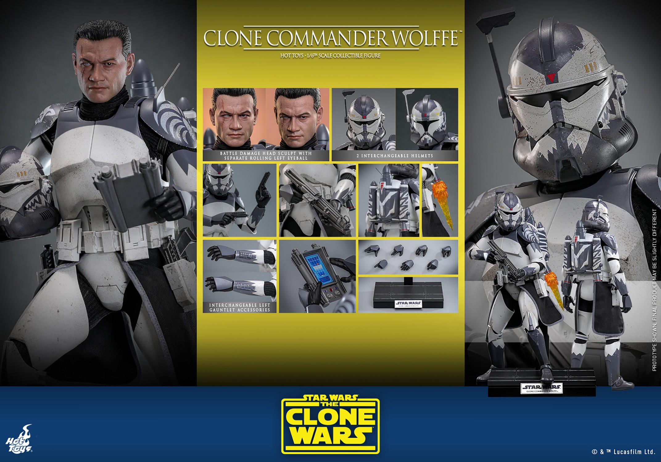 Clone Commander Wolffe™ Sixth Scale Figure by Hot Toys | Sideshow ...
