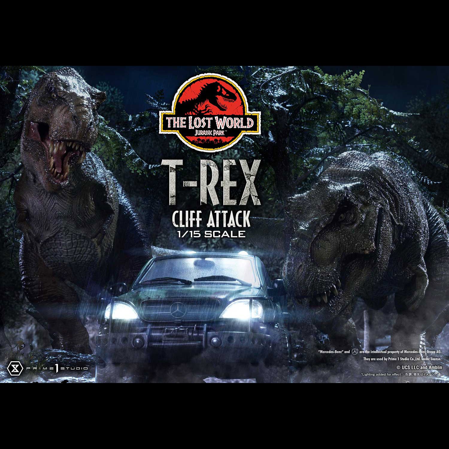 T-Rex Cliff Attack Diorama by Prime 1 Studio | Sideshow Collectibles
