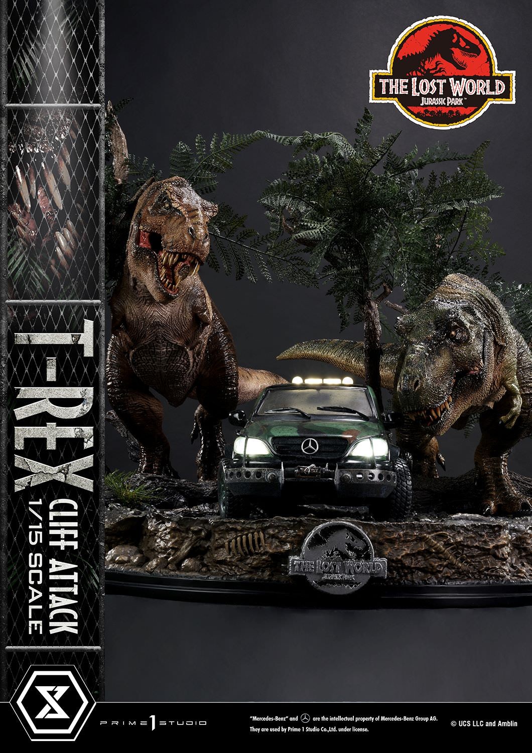 T-Rex Cliff Attack Diorama by Prime 1 Studio | Sideshow Collectibles