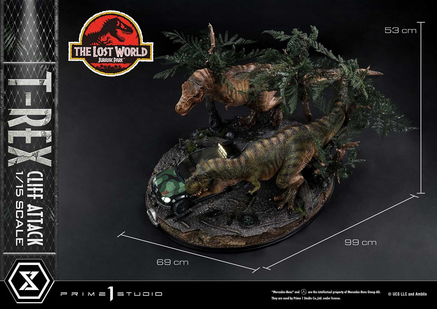 T-Rex Cliff Attack Diorama by Prime 1 Studio | Sideshow Collectibles