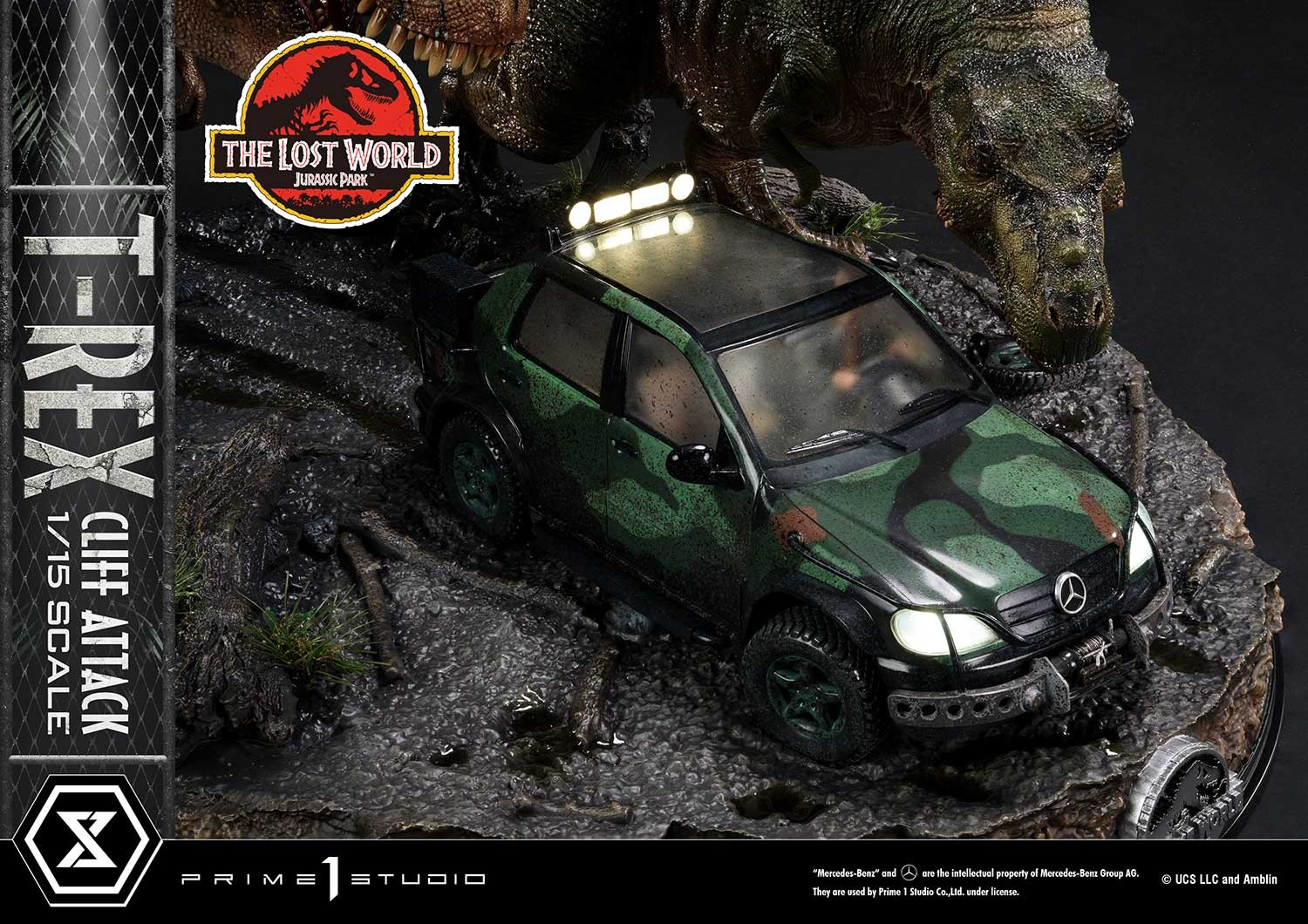 T-Rex Cliff Attack (Bonus Version) Diorama by Prime 1 Studio | Sideshow ...