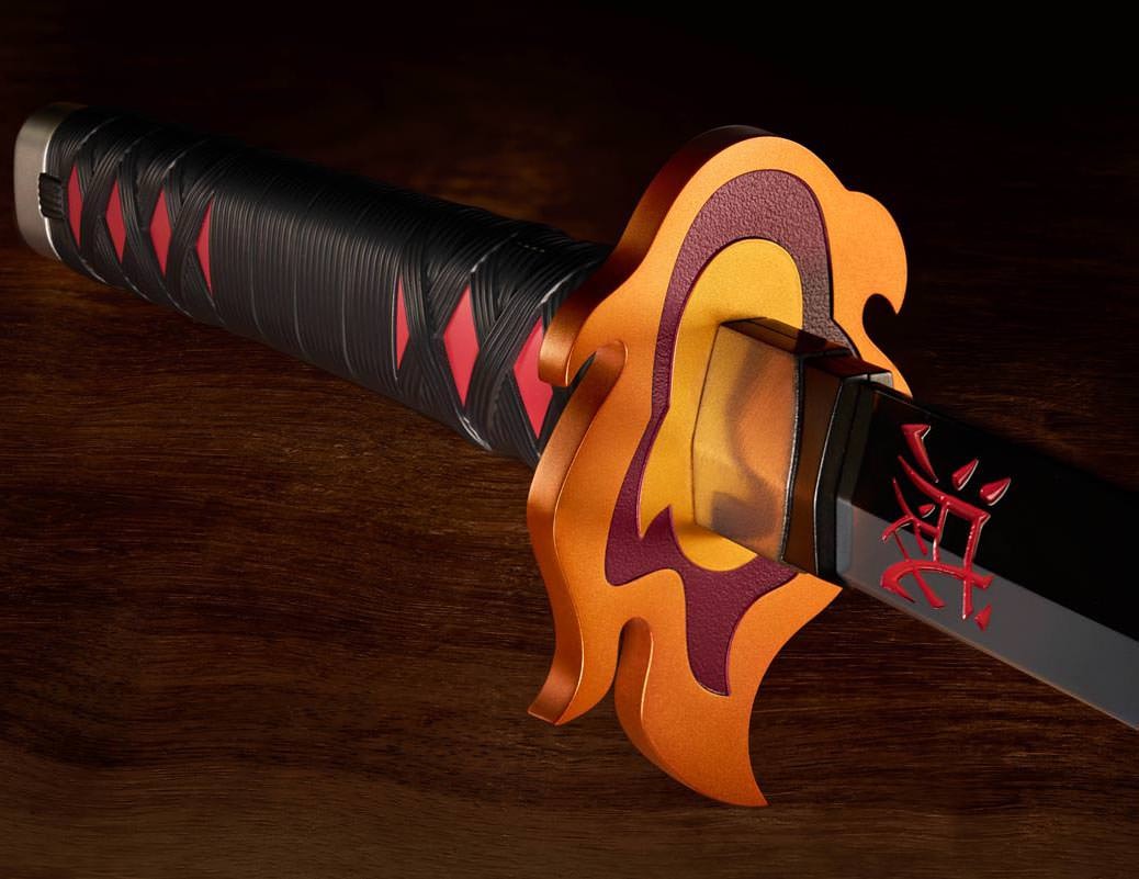 Nichirin Sword (Tanjiro Kamado) Kyojuro Rengoku’s Sword (Guard Version ...