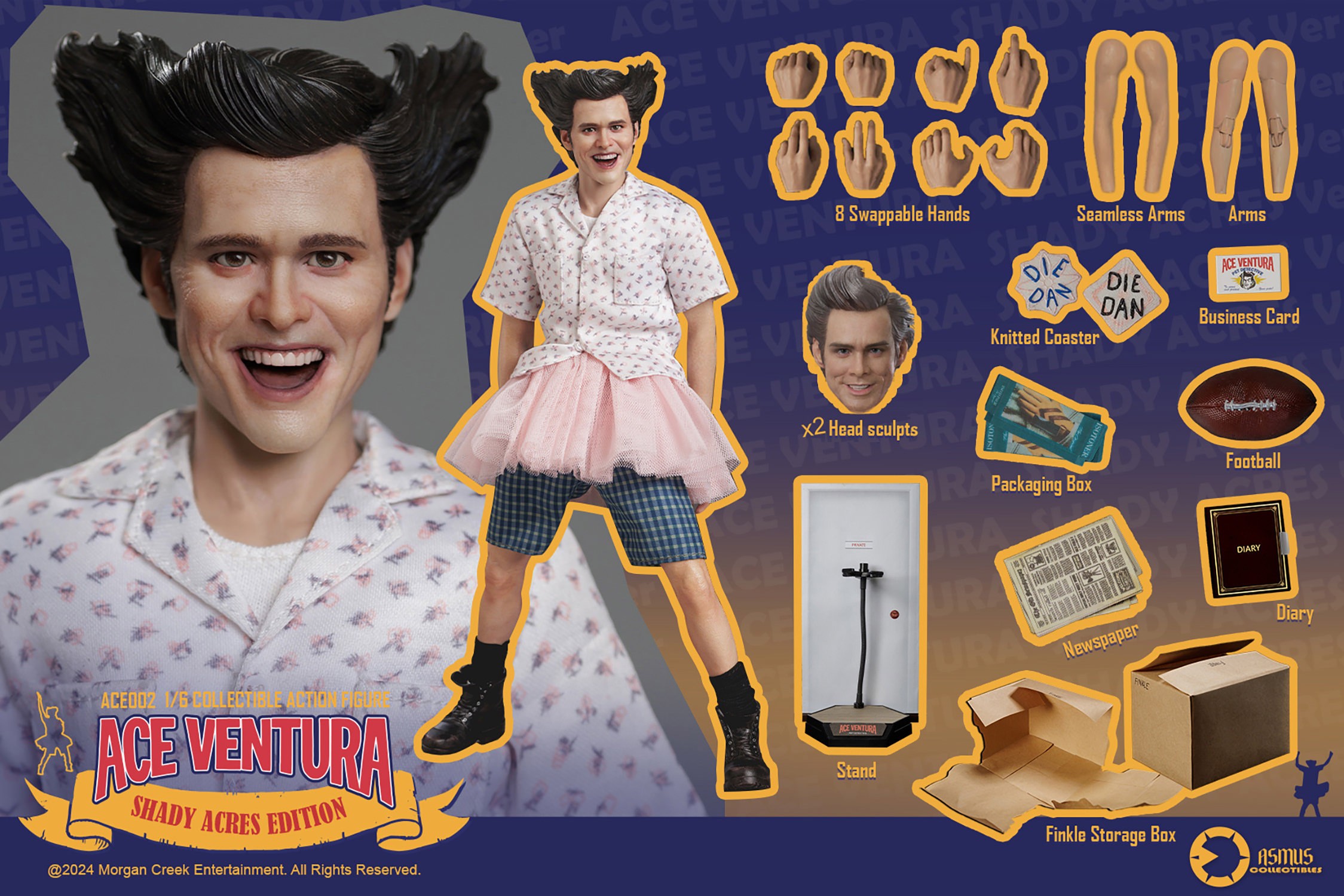 Ace Ventura (Shady Acres Version) Sixth Scale Figure by Asmus ...