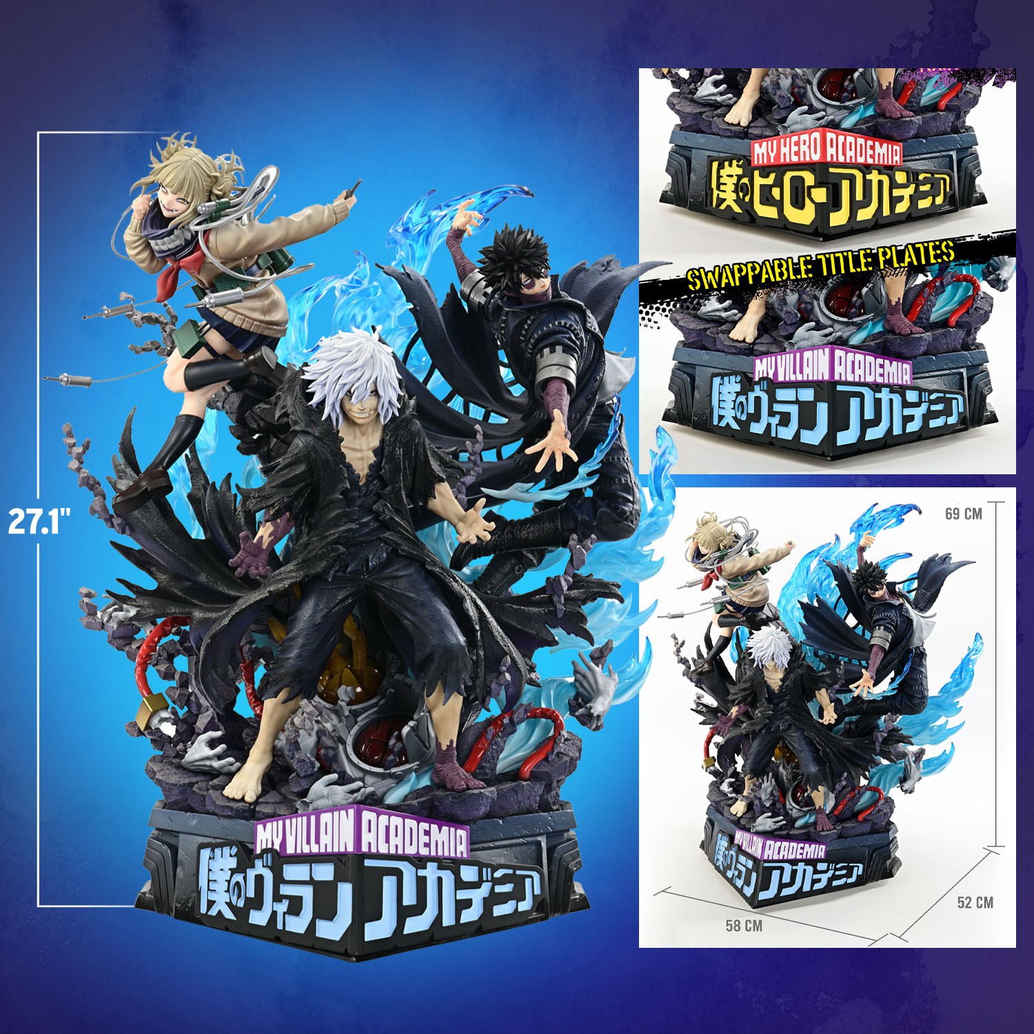 Tomura Shigaraki, Dabi, and Himiko Toga Quarter Scale Statue by Prime 1 ...