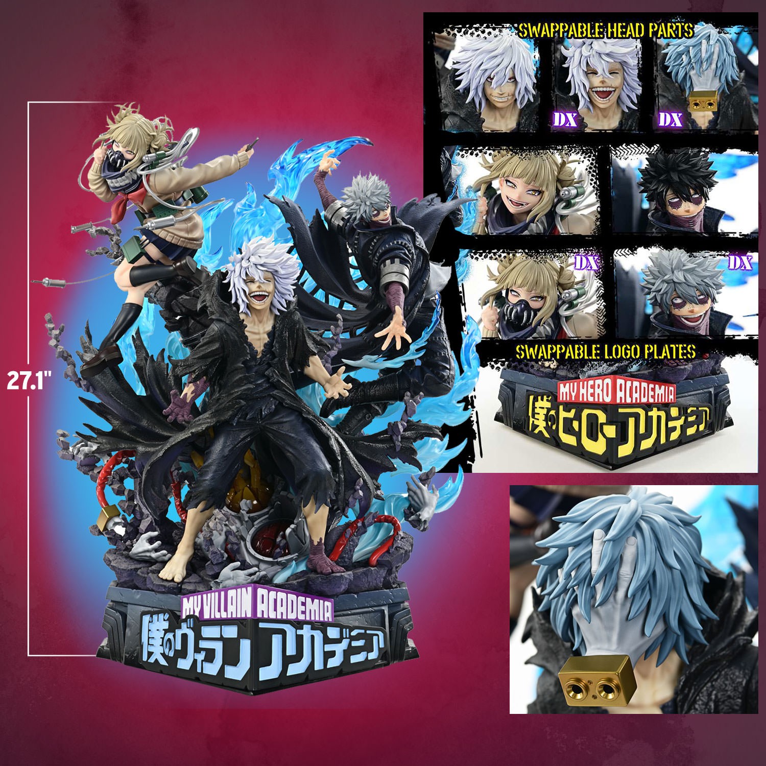 Tomura Shigaraki, Dabi, and Himiko Toga Quarter Scale Statue by Prime 1 ...