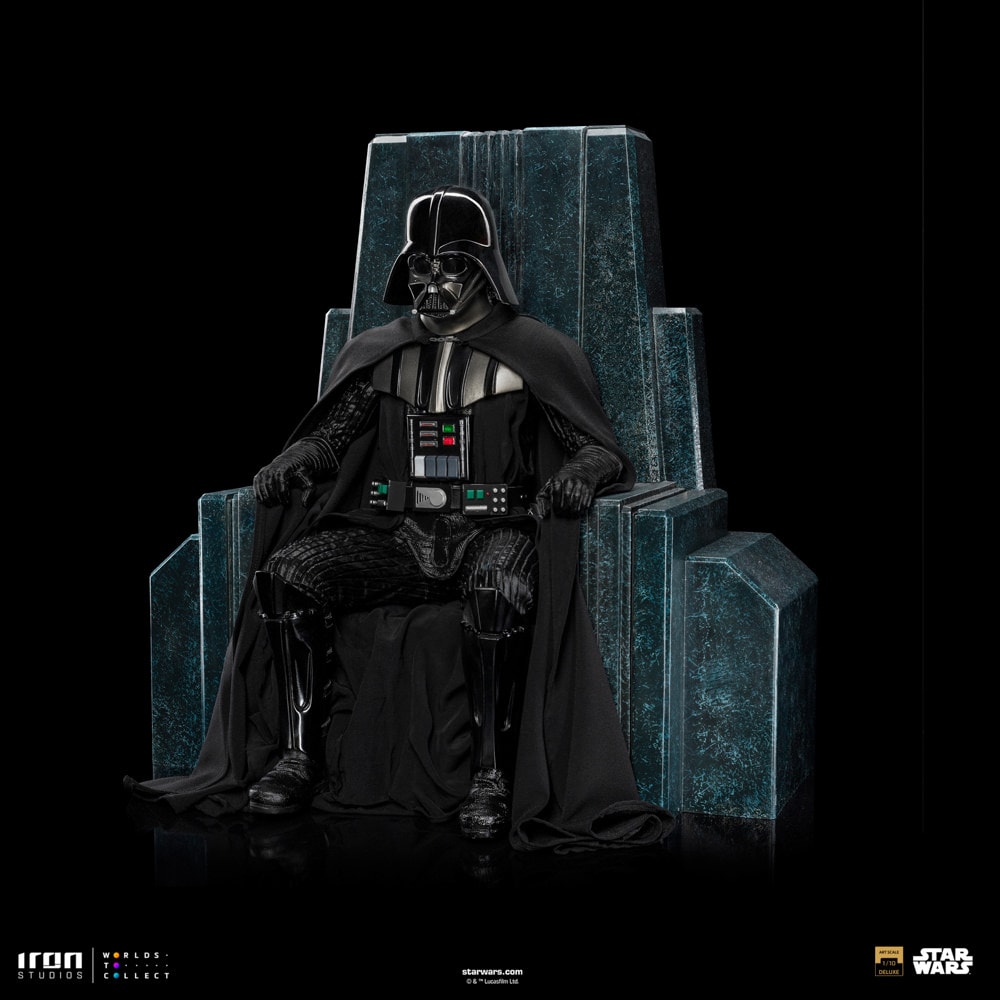 Darth Vader on Throne Deluxe 1:10 Art Scale Statue by Iron Studios ...