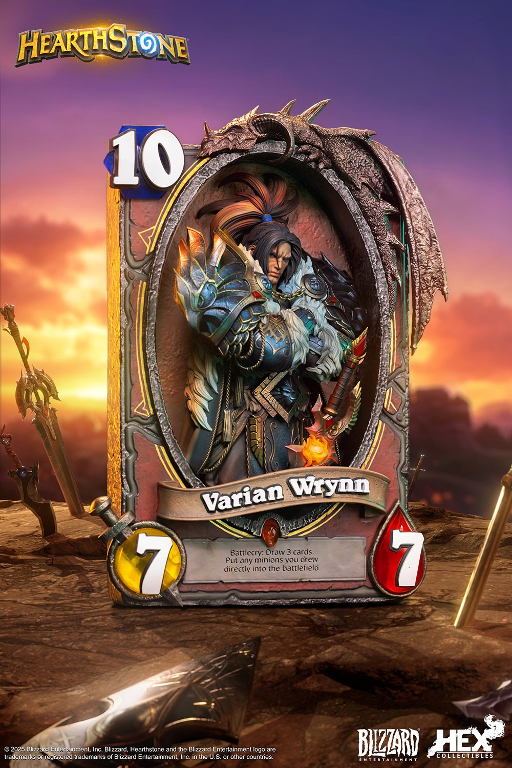 The Varian Wrynn 3D Art Frame Statue by HEX Collectibles | Sideshow ...