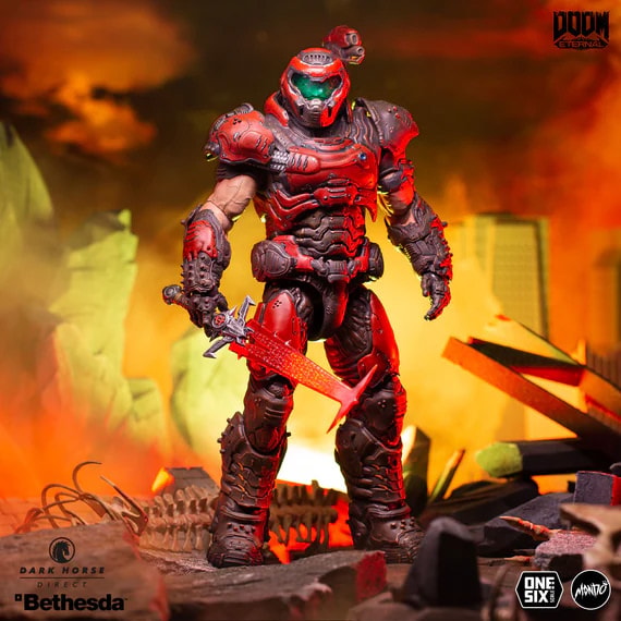 Doom Slayer (Mondo Crimson Variant) Sixth Scale Figure by Dark Horse ...