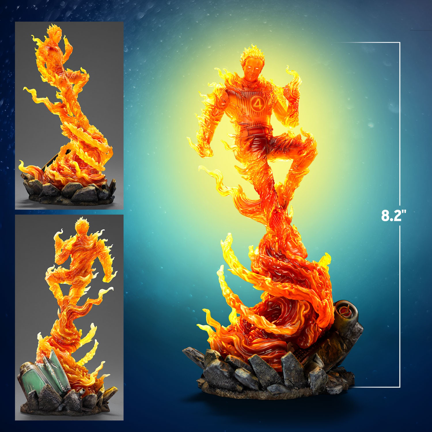 Human Torch 1:10 Scale Statue by Iron Studios | Sideshow Collectibles