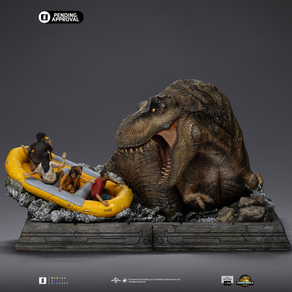 T-Rex River Attack 1:20 Demi Art Scale Statue by Iron Studios ...