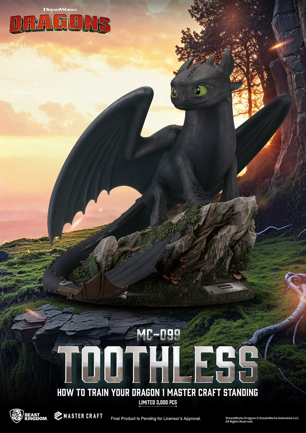 Standing Toothless Statue by Beast Kingdom | Sideshow Collectibles