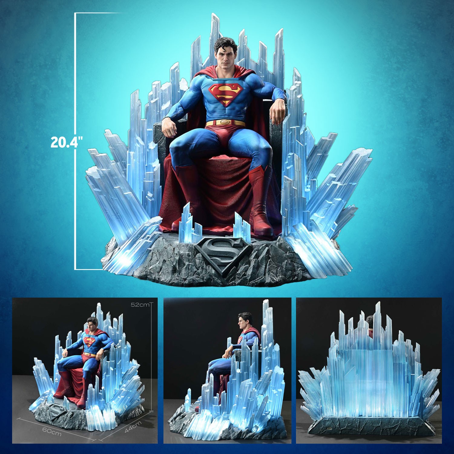 Superman Fortress of Solitude on Throne Quarter Scale Statue by Prime 1 ...