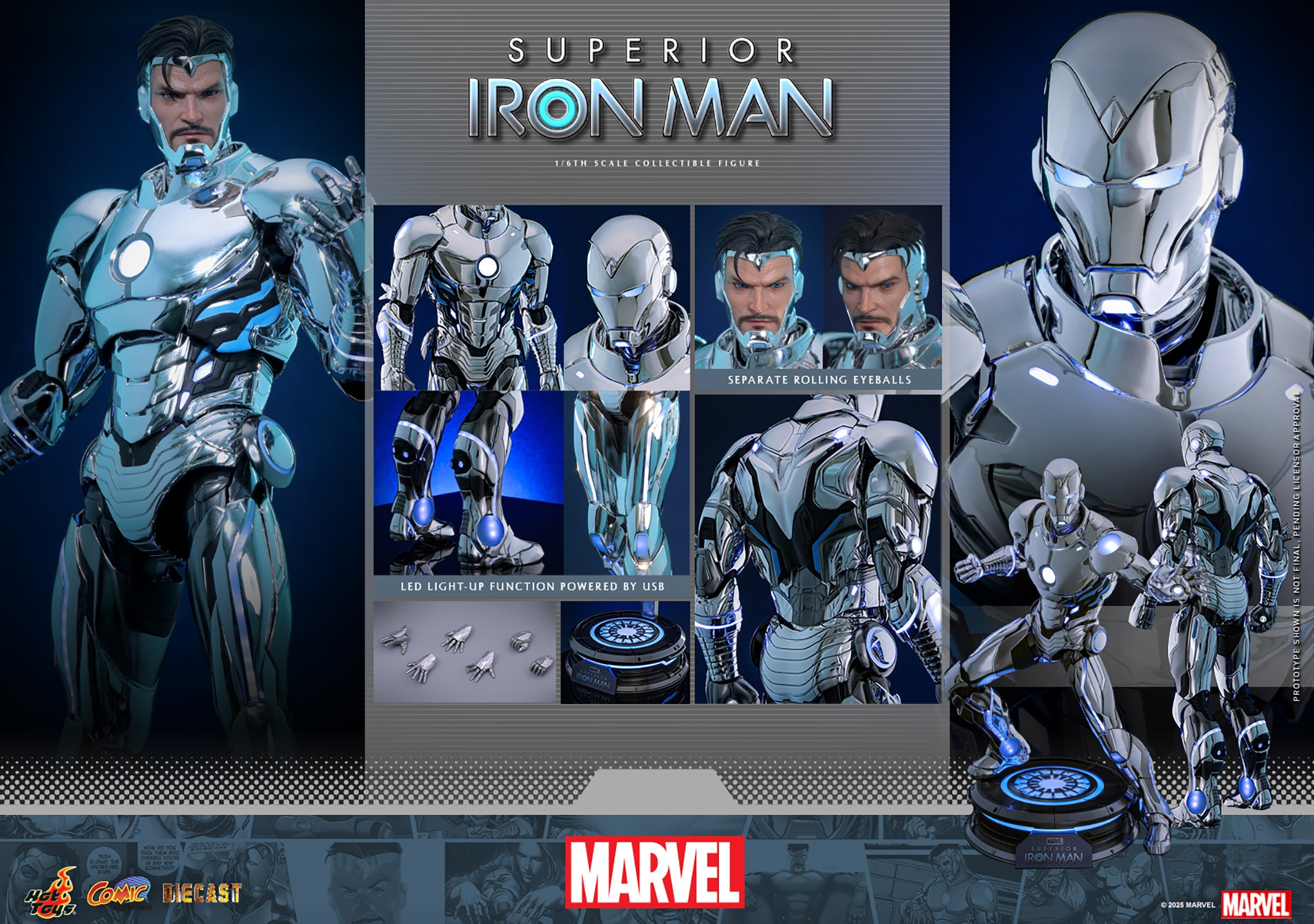 Superior Iron Man (Special Edition) Sixth Scale Figure by Hot Toys ...