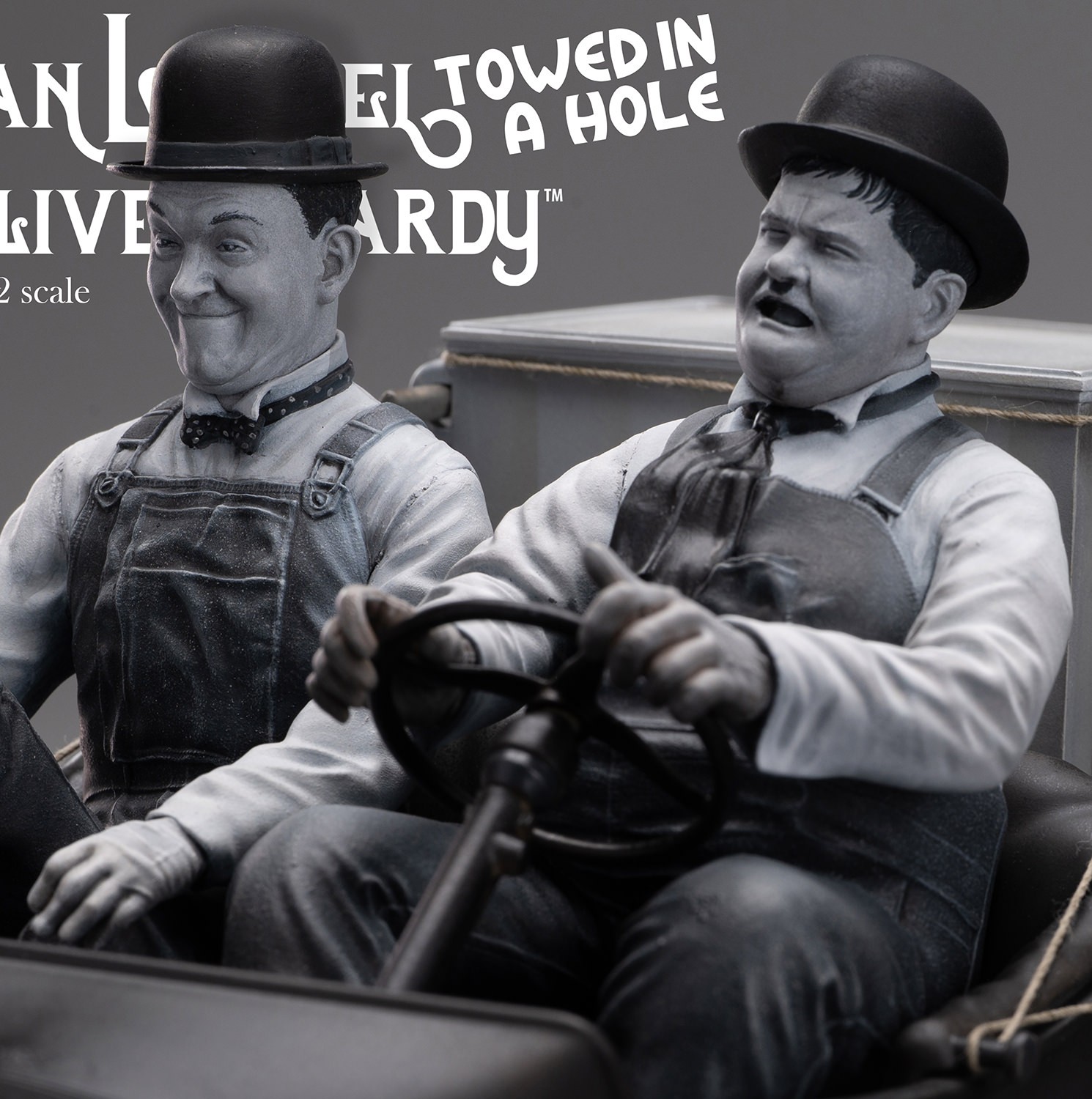 Stan Laurel & Oliver Hardy on Ford T Statue by Infinite Statue ...