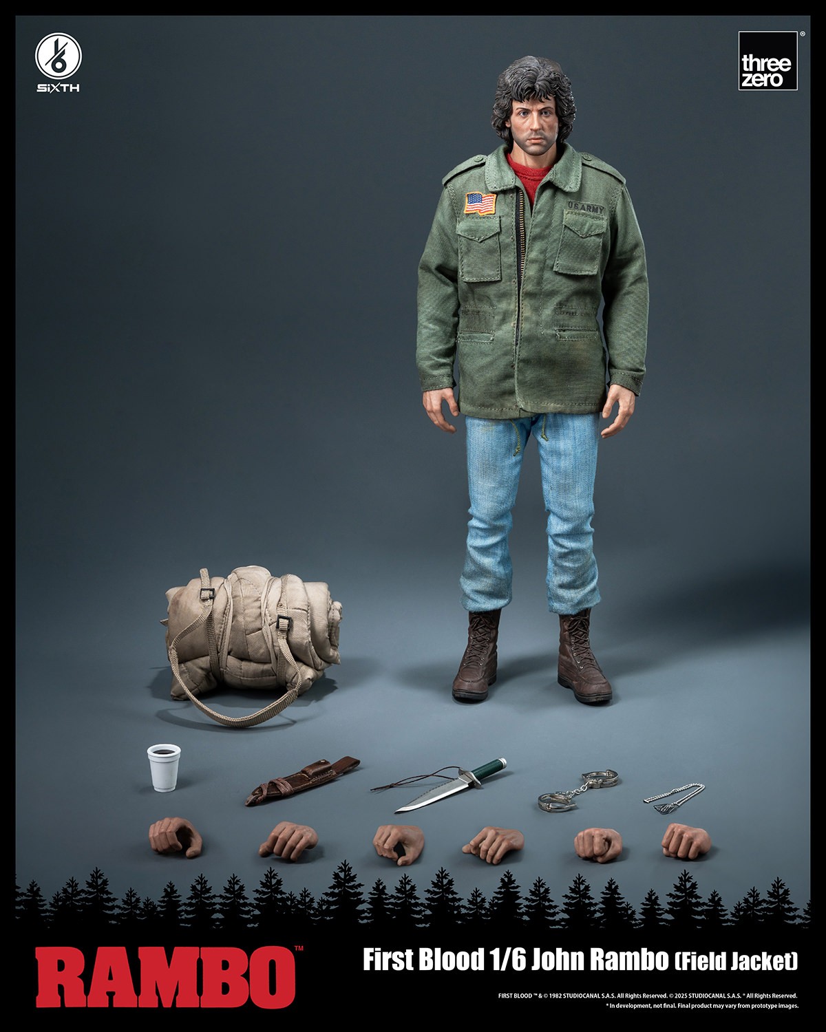 John Rambo (Field Jacket) Sixth Scale Figure by Threezero | Sideshow ...