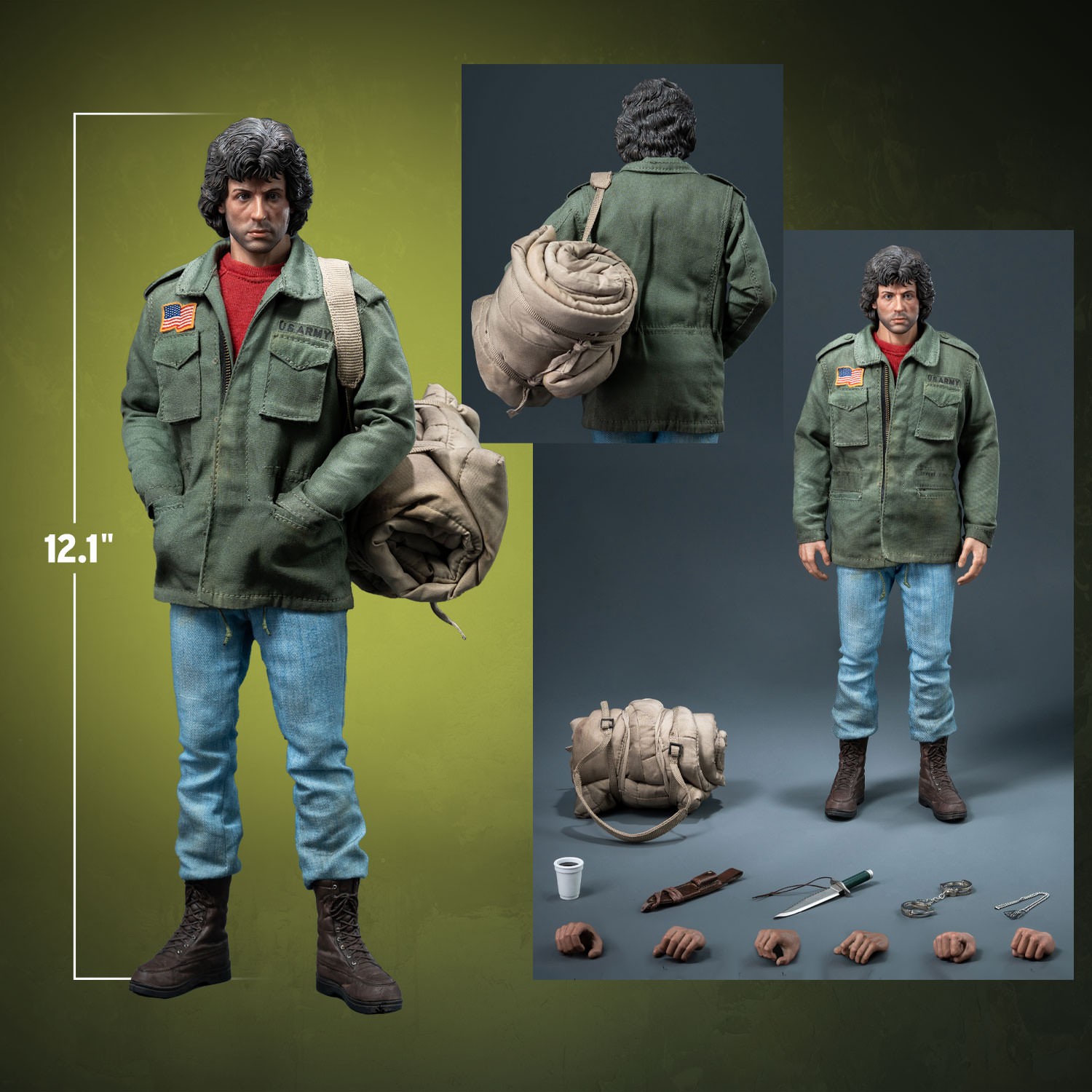 John Rambo (Field Jacket) Sixth Scale Figure by Threezero | Sideshow ...