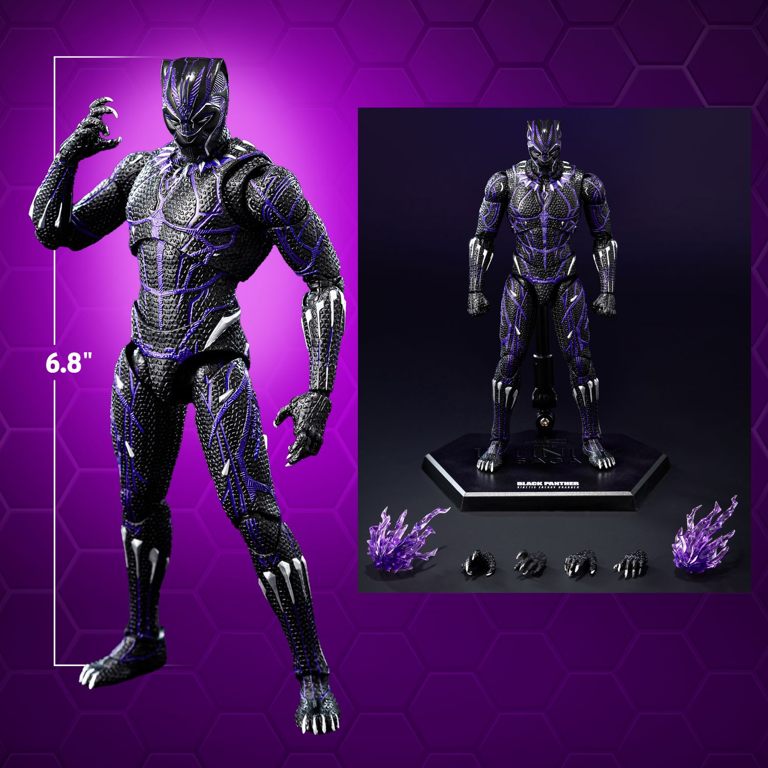DLX Black Panther (Kinetic Energy Charged) Action Figure by Threezero ...