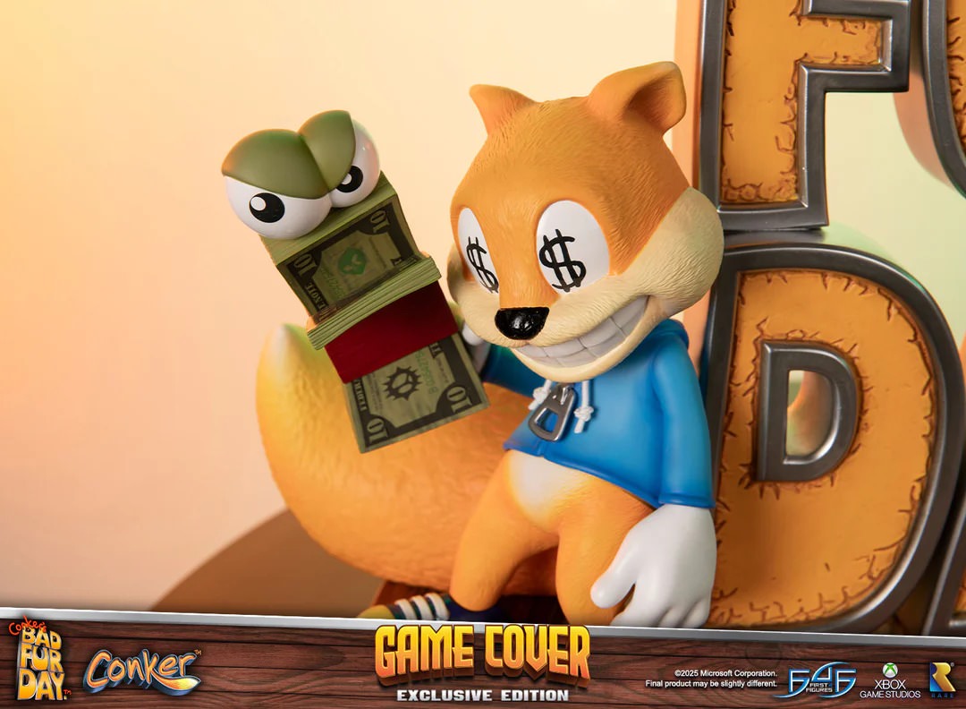Conker's Bad Fur Day Game Cover (Exclusive Edition) Statue by First 4 ...
