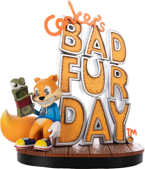 Conker's Bad Fur Day Game Cover (Exclusive Edition) Statue by First 4 ...