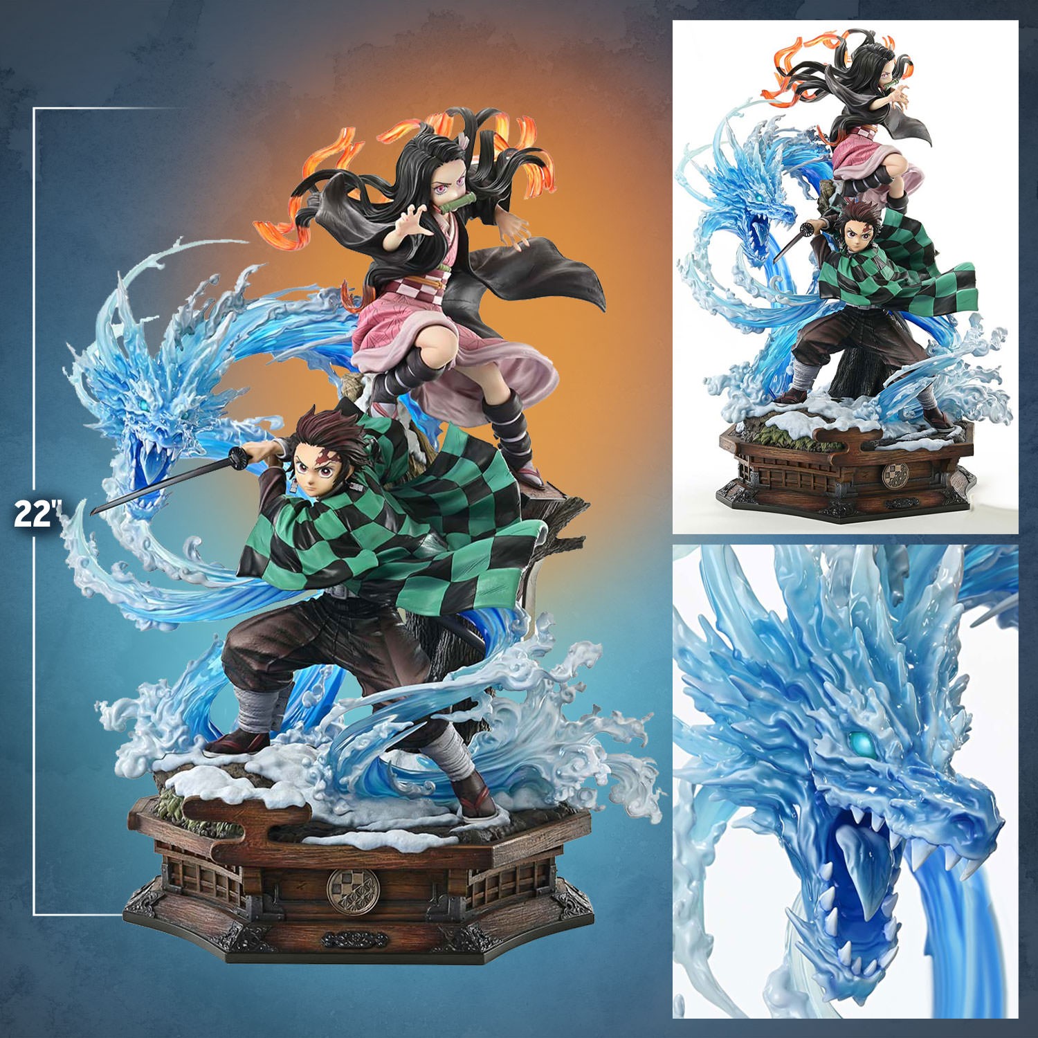 Kamado Tanjiro & Kamado Nezuko Statue by Prime 1 Studio | Sideshow ...