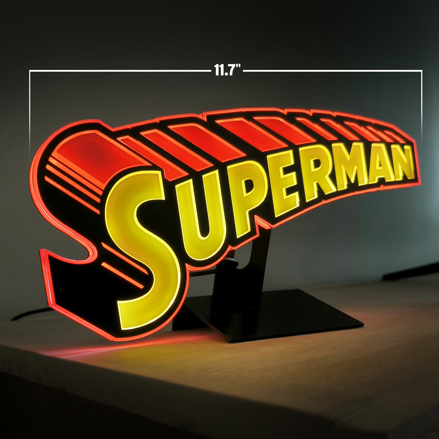 Vintage Superman LED Logo Light (Small) Wall Light by Brandlite ...