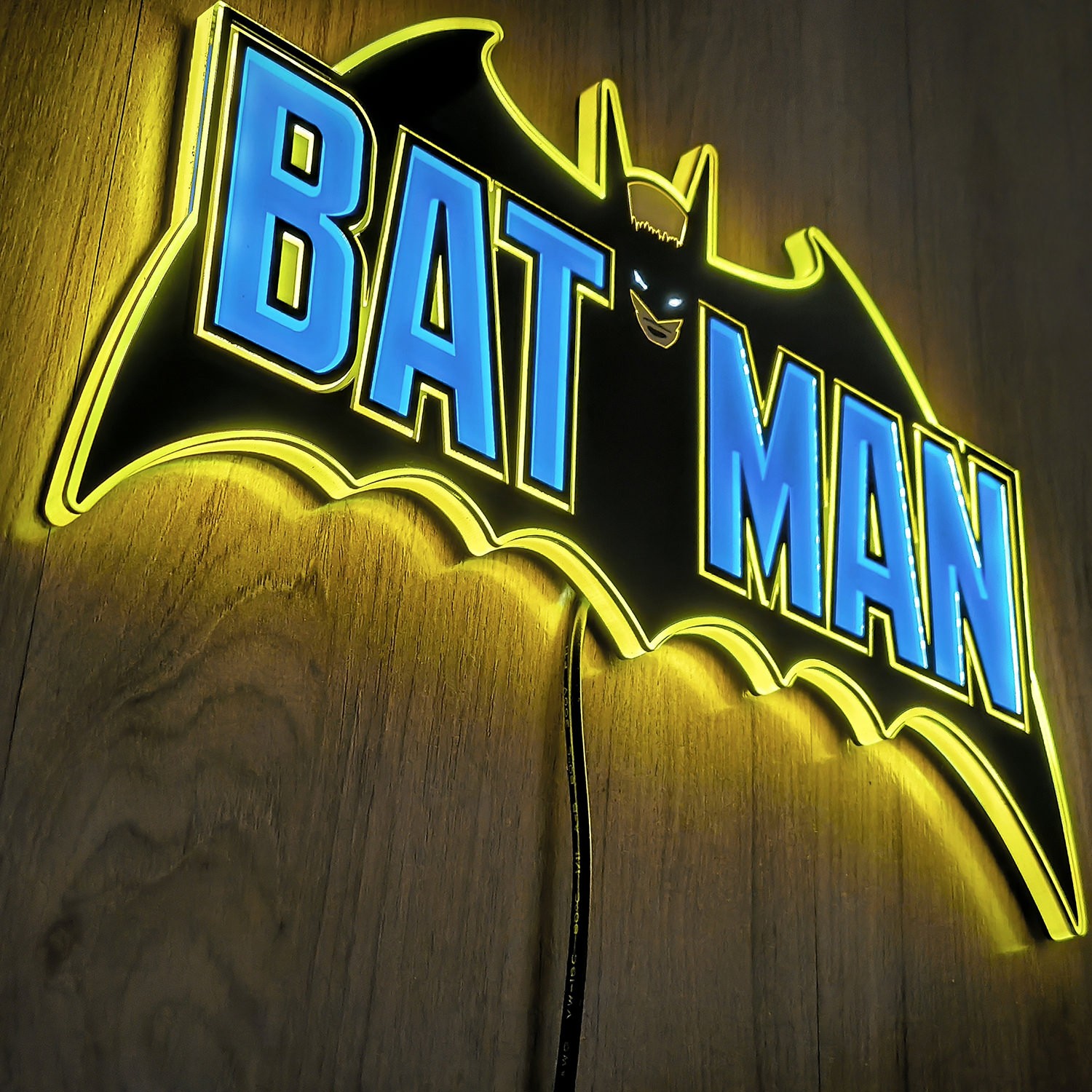 Vintage Batman LED Logo Light (Small) Wall Light by Brandlite ...