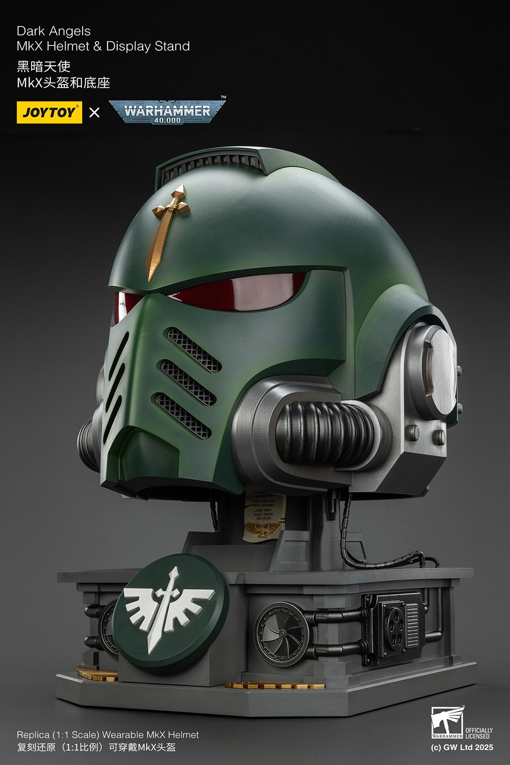 Dark Angels MkX Helmet & Display Stand Prop Replica by JoyToy ...