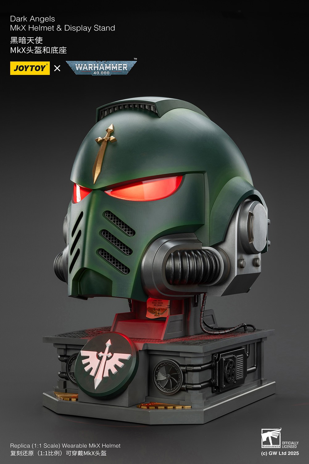 Dark Angels MkX Helmet & Display Stand Prop Replica by JoyToy ...