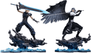 cloud and sephiroth statue