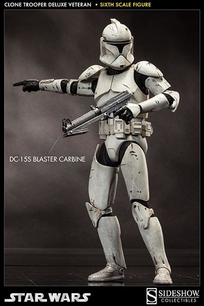 Star Wars Clone Trooper Deluxe: Veteran Sixth Scale Figure by Sideshow ...