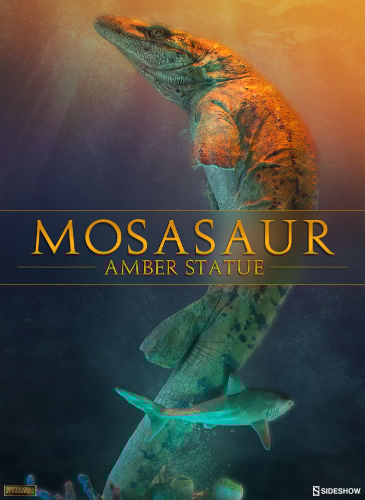 Dinosauria Mosasaur Amber Statue by Sideshow Collectibles | Sideshow ...