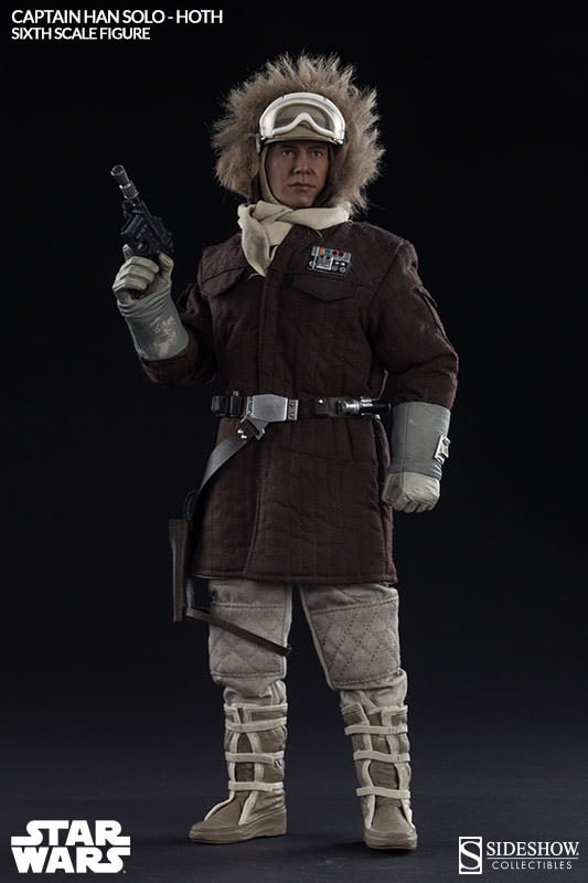Star Wars Captain Han Solo - Hoth Sixth Scale Figure by Side | Sideshow ...