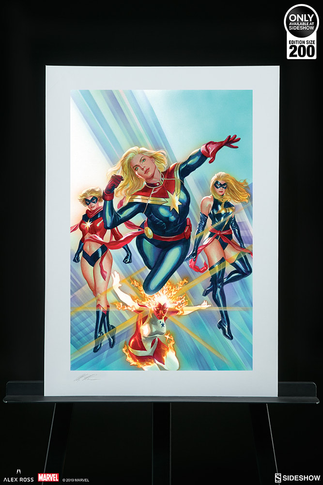 Marvel Captain Marvel #1 Fine Art Lithograph by Alex Ross Art ...