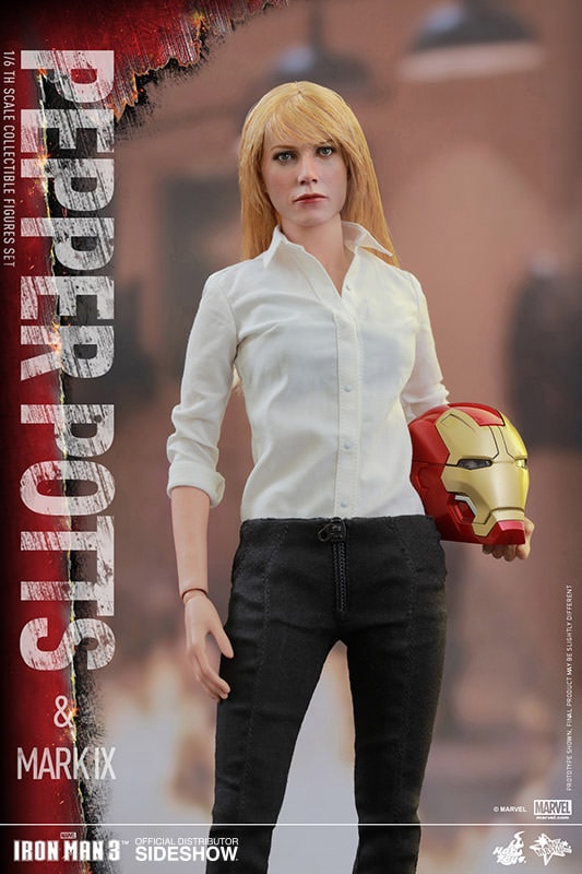 Marvel Pepper Potts and Mark IX Sixth Scale Figure Set by Ho | Sideshow ...