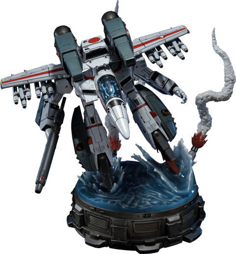Robotech Saga VF-1J Officers Veritech Guardian Mode Statue b | Sideshow ...