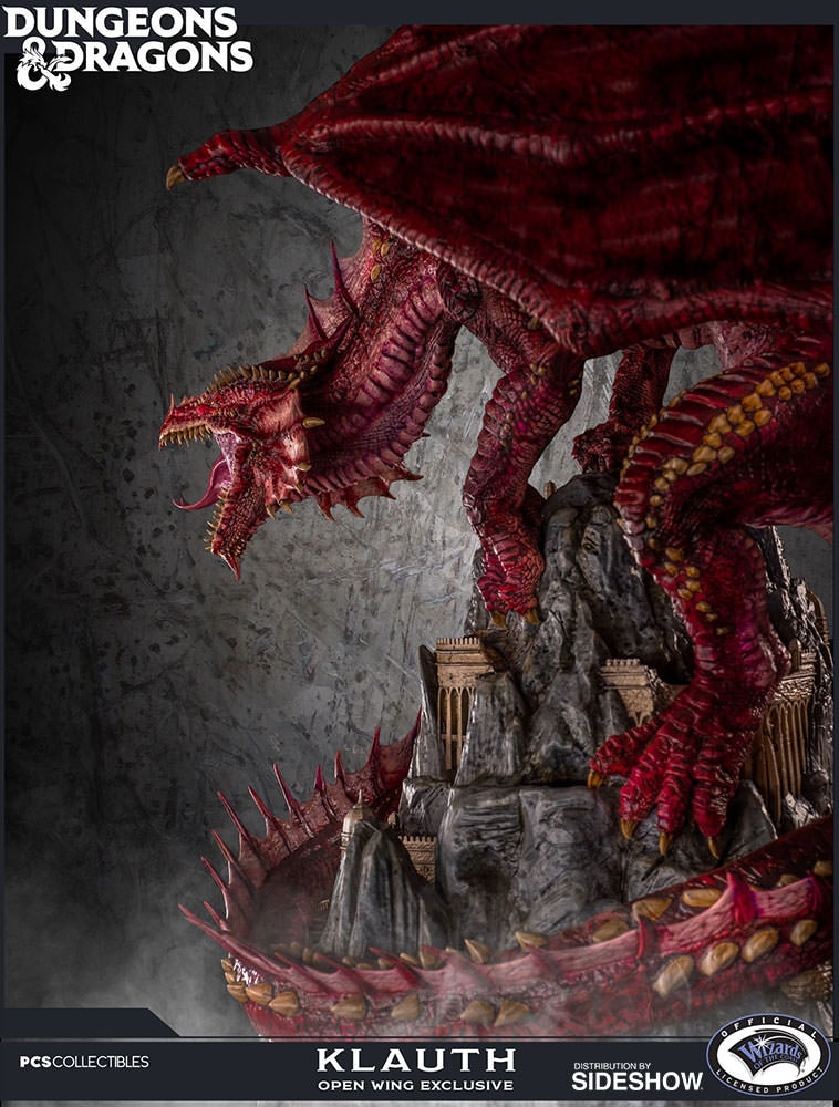 Dungeons and Dragons Klauth Red Dragon Opened Wing Statue by | Sideshow ...
