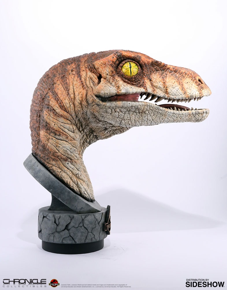 Jurassic Park Male Raptor Life-Size Bust by Chronicle Collec | Sideshow ...