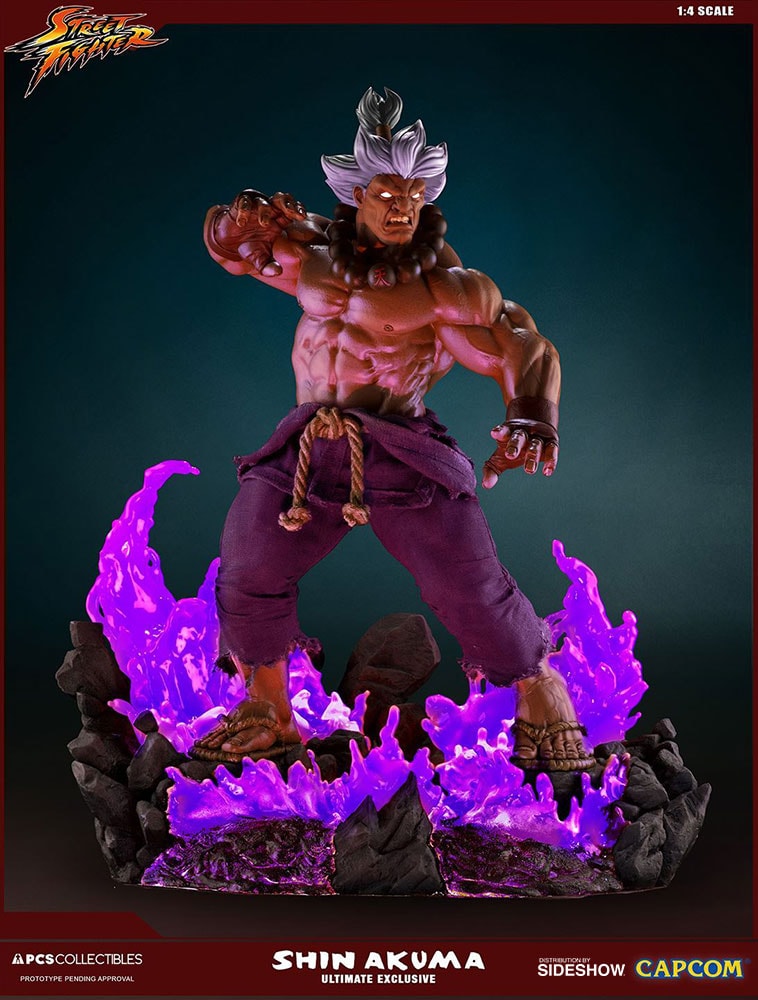 Street Fighter Shin Akuma 10 Year Ultimate Statue by Pop Cul | Sideshow ...