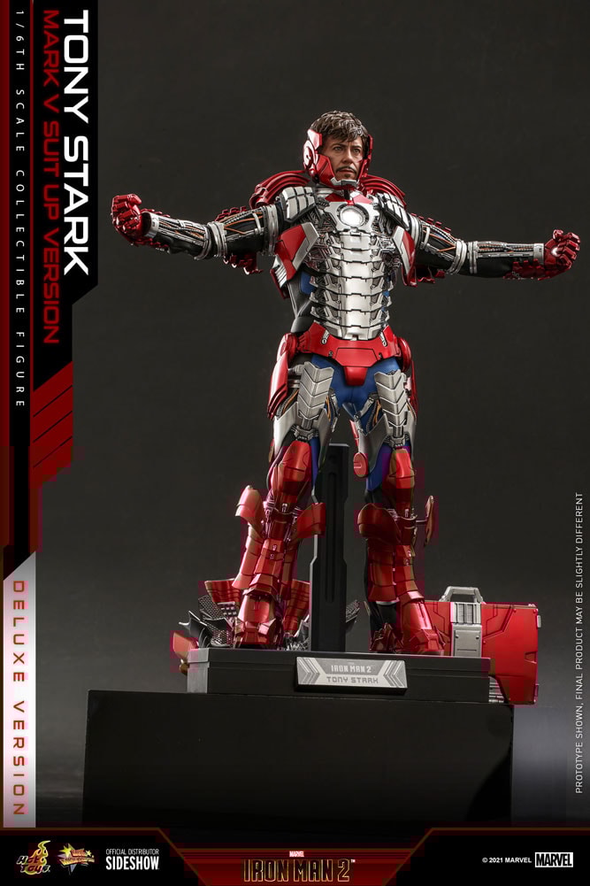 Tony Stark (Mark V Suit up Version) Sixth Scale Collectible Figure by ...