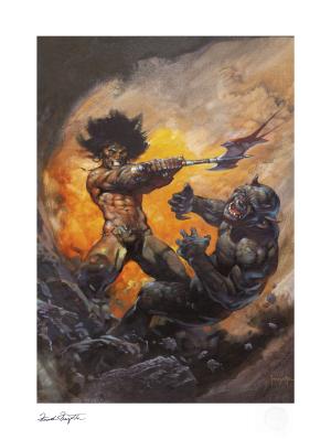 Barbarian with an Axe Fine Art Print by Frank Frazetta | Sideshow ...