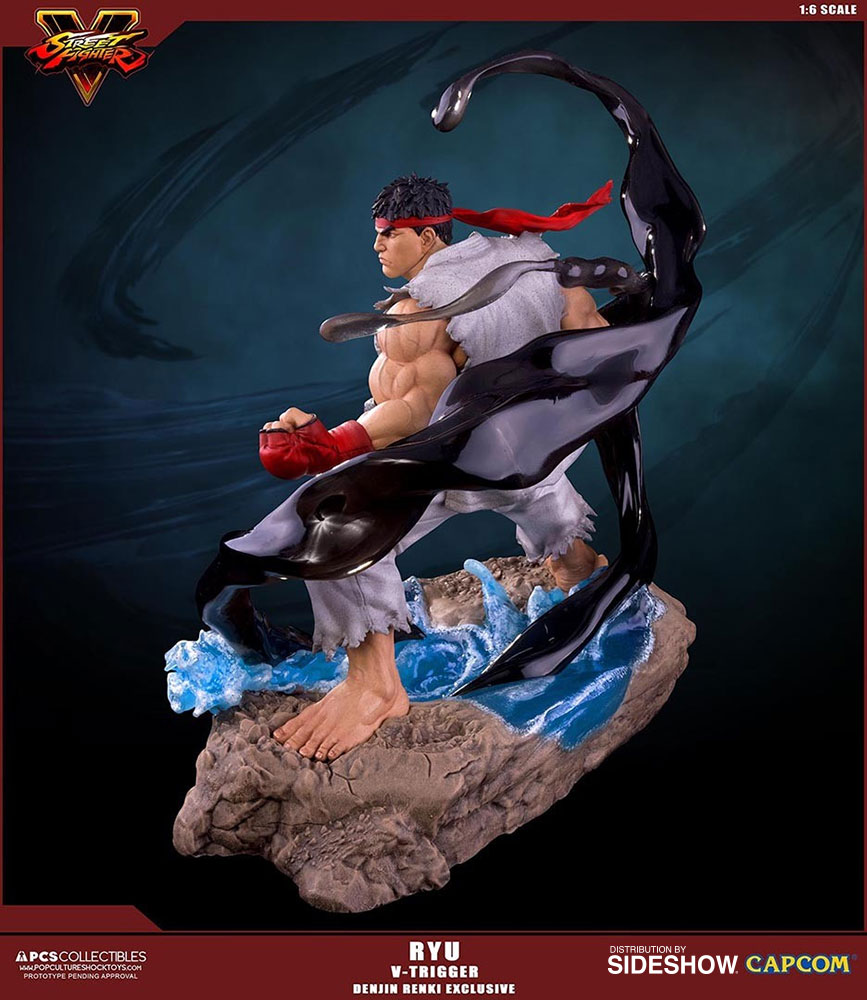 Street Fighter Ryu V-Trigger Denjin Renki Statue | Sideshow Collectibles