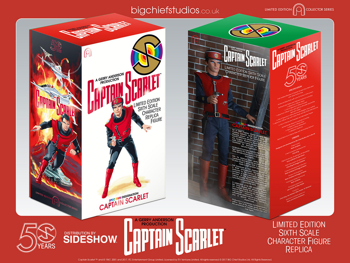 Captain Scarlet and the Mysterons Captain Scarlet Sixth Scal | Sideshow ...