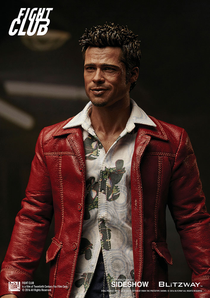 Fight Club Tyler Durden Red Jacket Version Sixth Scale Figur | Sideshow ...