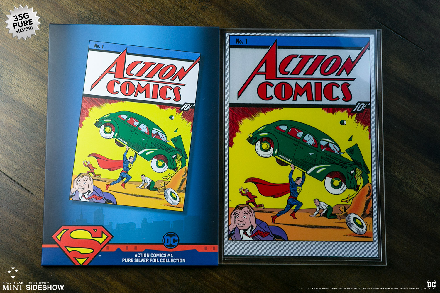Action Comics #1 35g Pure Silver Foil | Sideshow Collectibles