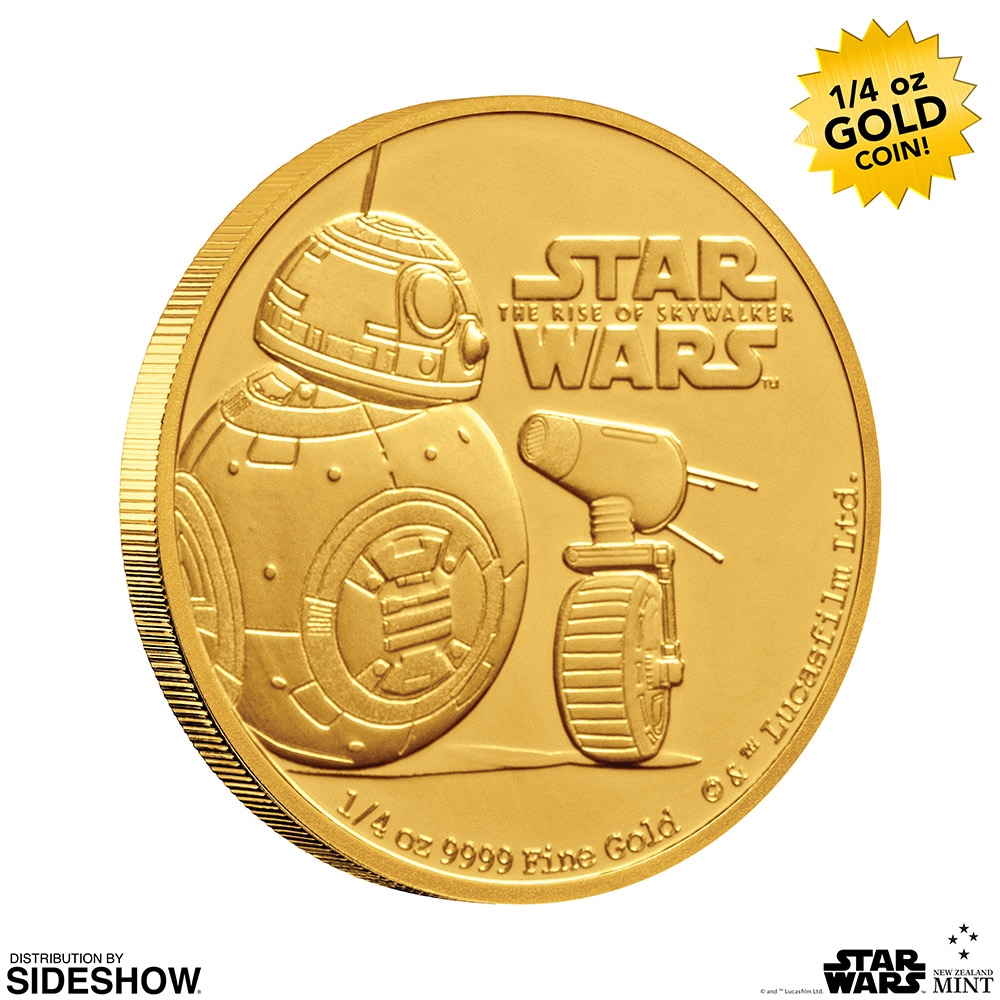 BB-8 & D-O Gold Coin by New Zealand Mint | Sideshow Collectibles