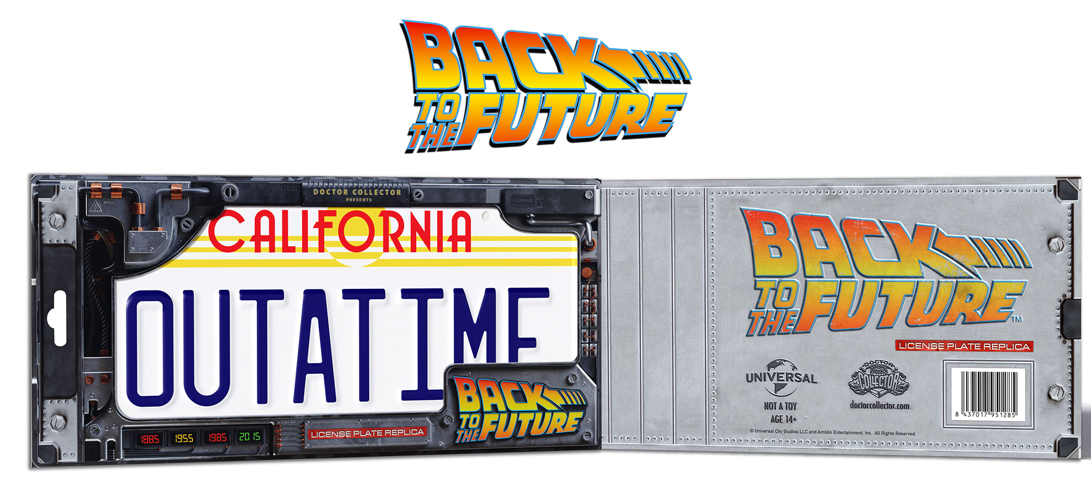 Back to the Future OUTATIME License Plate Replica | Sideshow Collectibles
