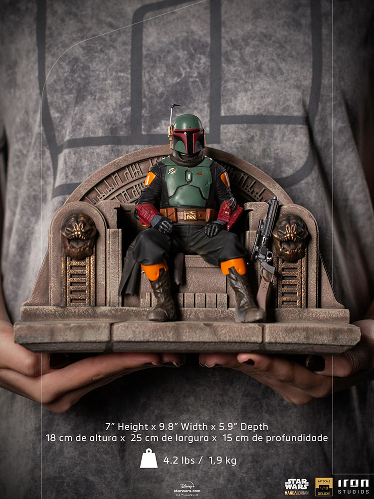 Boba Fett on Throne Deluxe 1:10 Scale Statue by Iron Studios | Sideshow ...