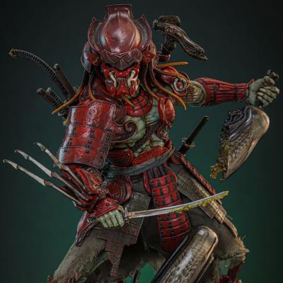 Akaoni Samurai Predator Sixth Scale Figure by Hot Toys | Sideshow ...